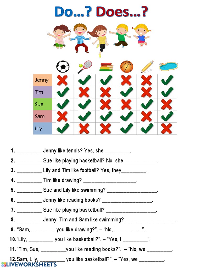 Do Does Worksheet Present Simple And Present Continuous Grammar