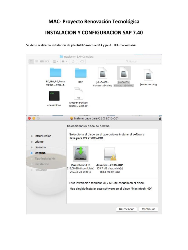 Instalación SAP GUI 7.40 en Mac | PDF