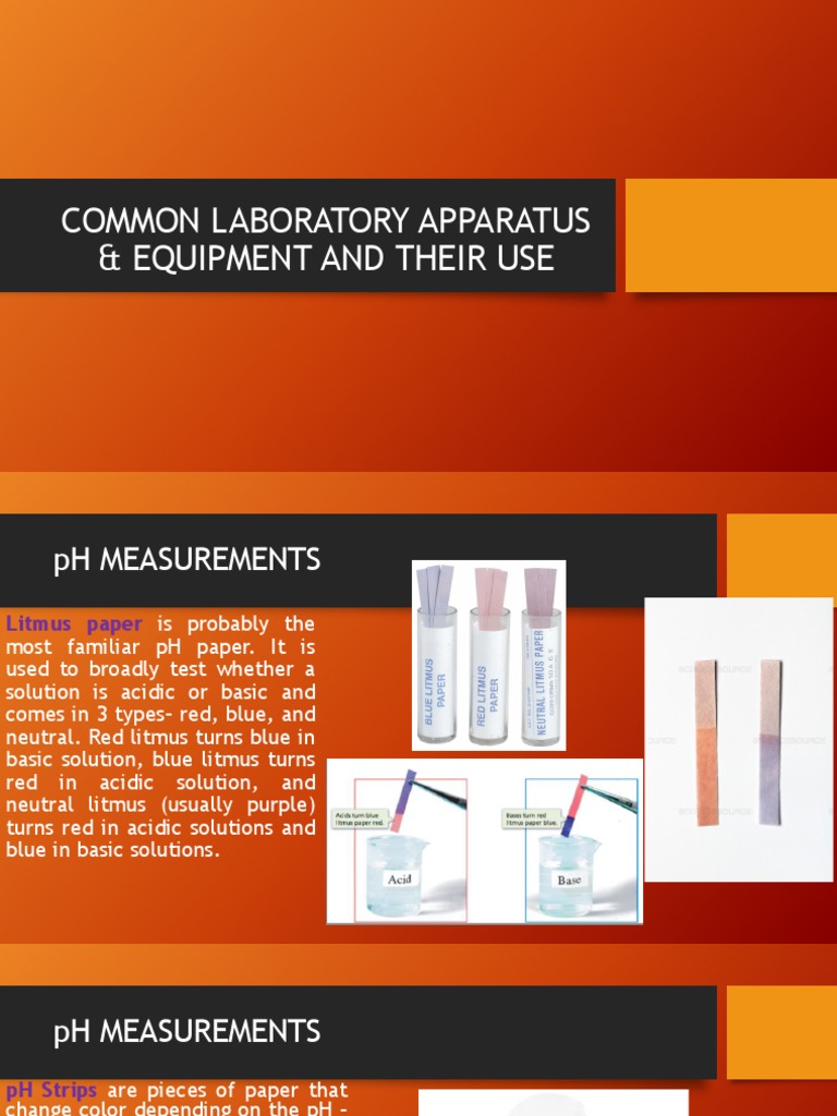 Laboratory Apparatus and Their Uses | PDF | Ph | Weighing Scale