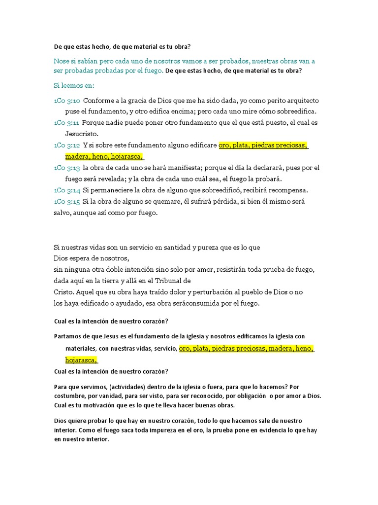 De Que Estas Hecho | PDF