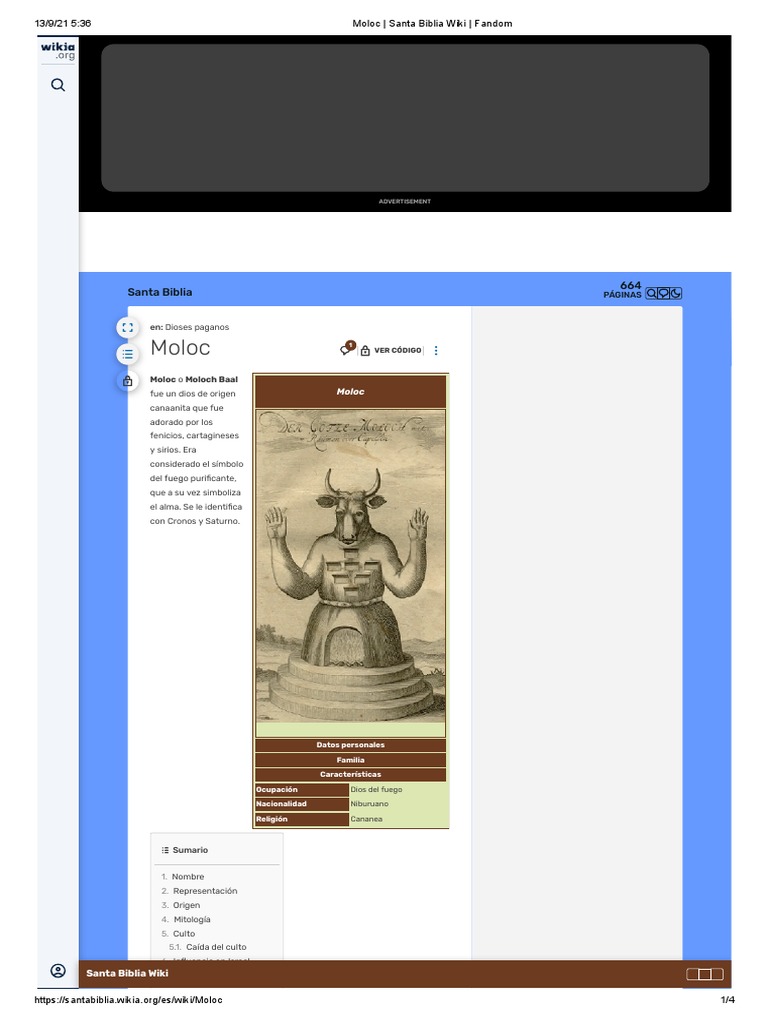 Moloc - Santa Biblia Wiki - Fandom | PDF | Contenido bíblico ...
