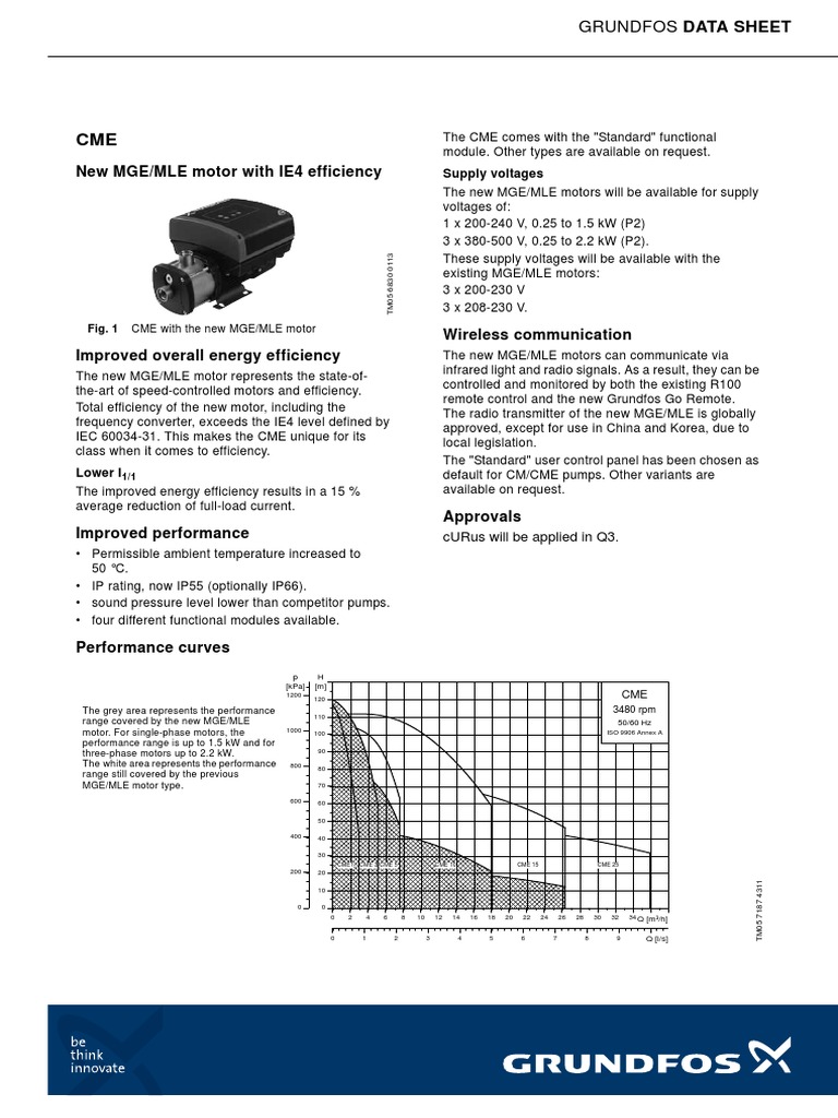 New MGE/MLE Motor With IE4 Efficiency: Supply Voltages | PDF | Radio ...