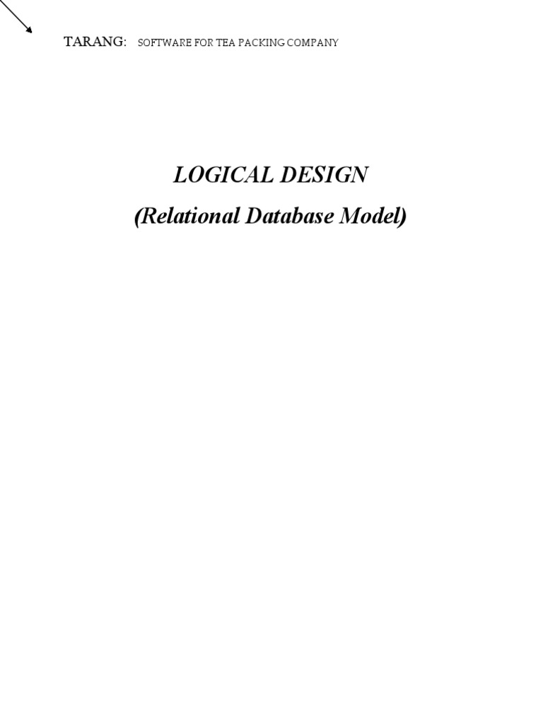 Logical Design (Relational Database Model) : Tarang | Download Free PDF | Relational Database ...