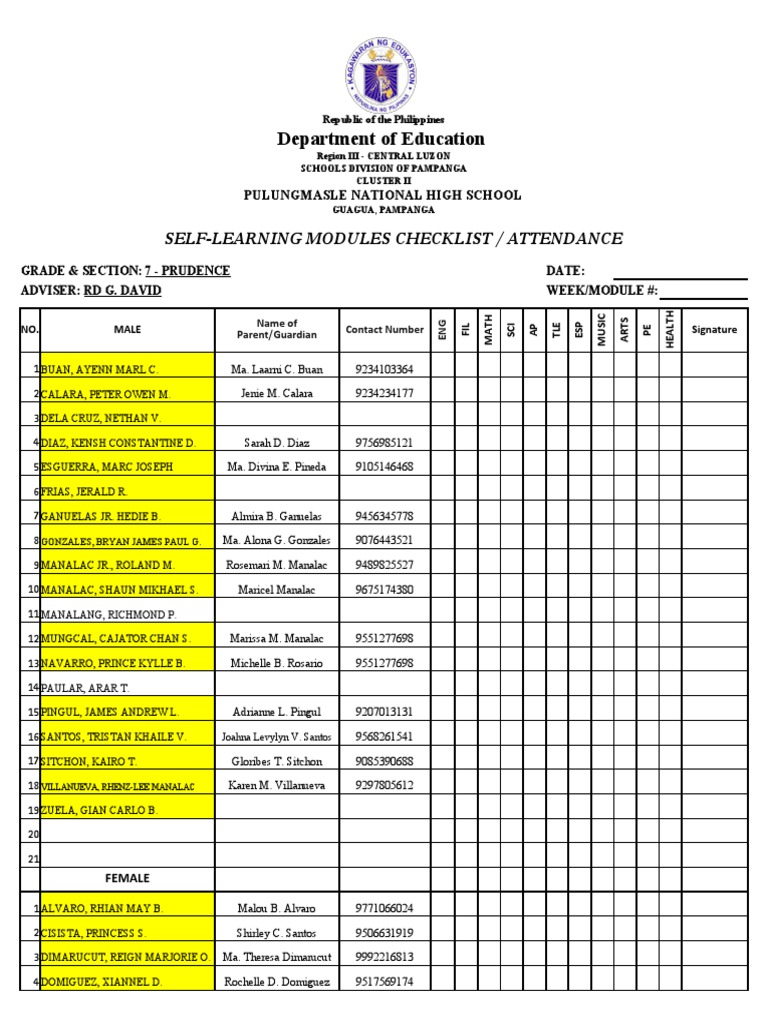 SLM Retrieval - Distribution Attendance-Checklist | PDF