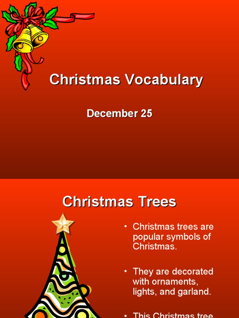 Christmas Vocabulary Guide | PDF | Christmas | Santa Claus