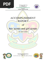 BSP Accomplishment Report Sample | PDF | Scouting | Outdoor Recreation ...