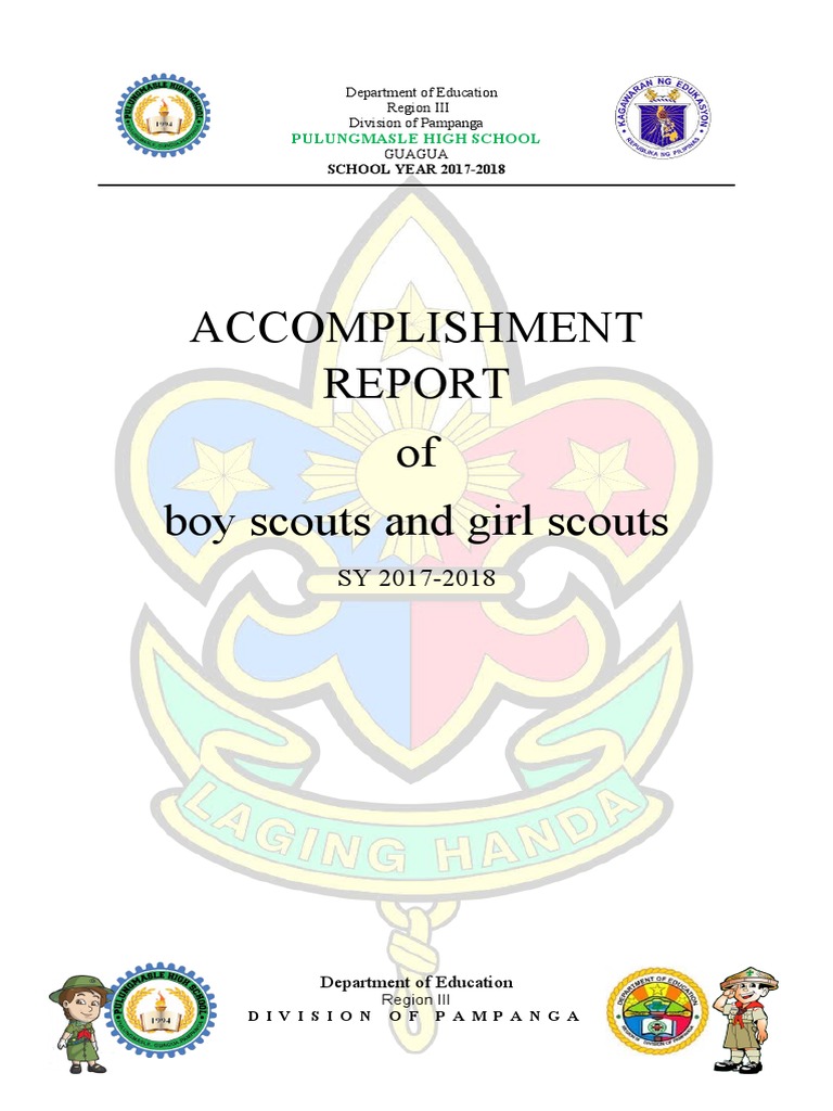 Accomplishment of Boy Scouts and Girl Scouts: Pulungmasle High School ...
