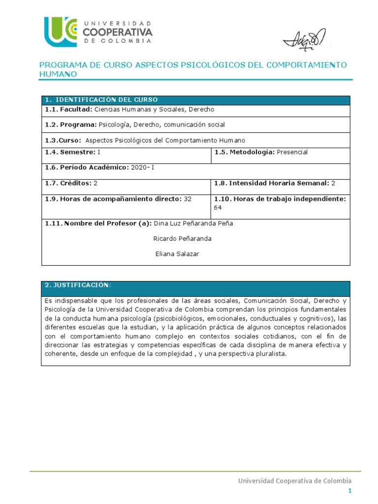 Aspectos Psicológicos Del Comportamiento Humano | PDF | Sicología | Las ...