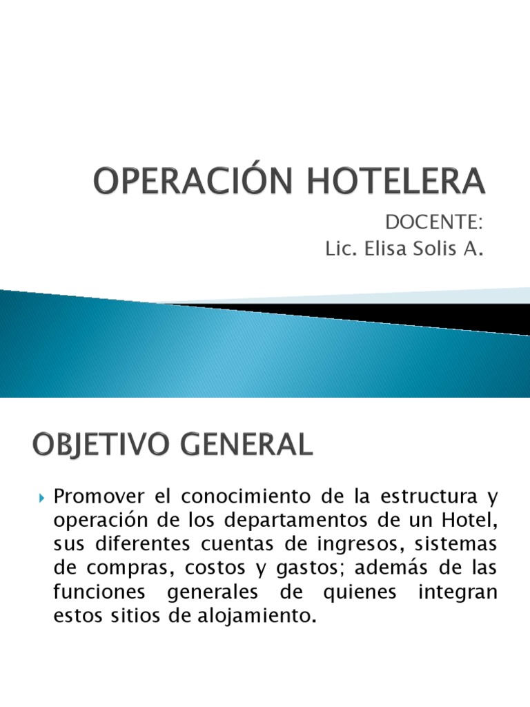 Operacion Hotelera Ecotec | PDF | Hotel