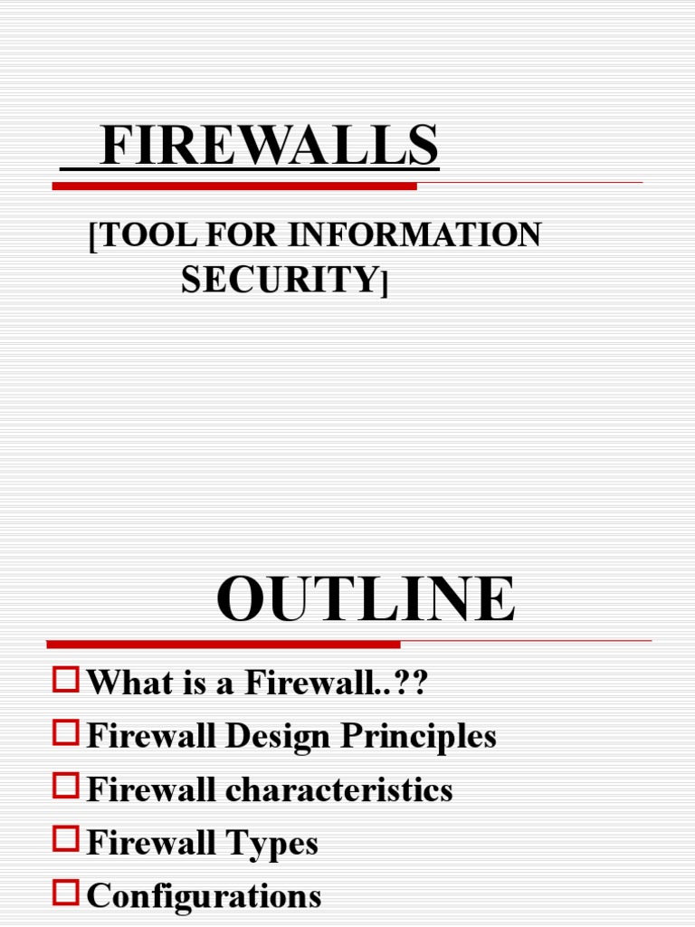 Firewalls: (Tool For Information | PDF | Firewall (Computing) | Proxy Server