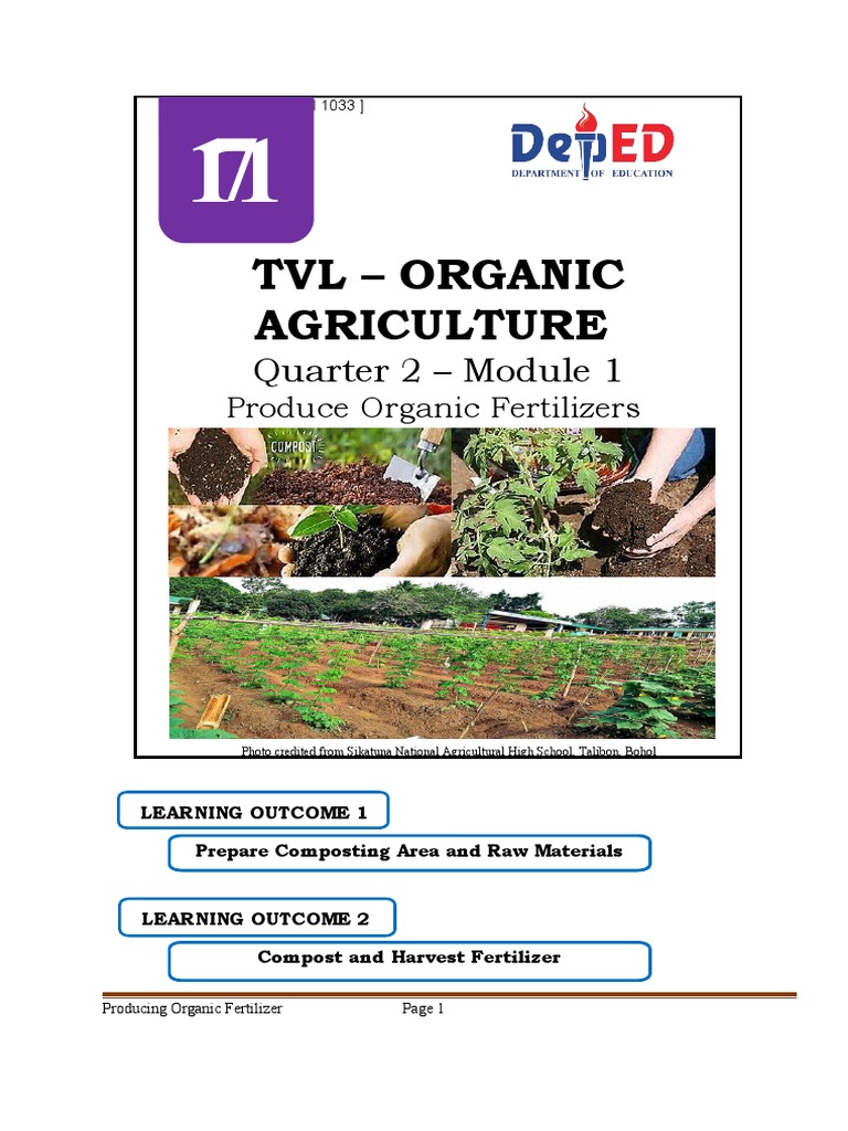 TVL AFA Organic Agriculture11 - Q2 - Module1 | PDF | Compost | Manure