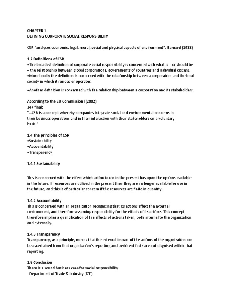 Good Governance Chapter1-3 | PDF | Corporate Social Responsibility ...
