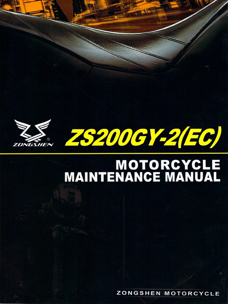 Zongshen ZS200GY Maintenance Manual | PDF