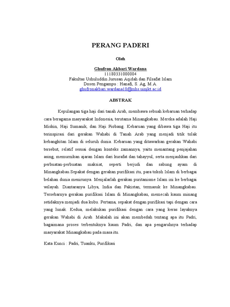 Padri (Ghufron) | PDF