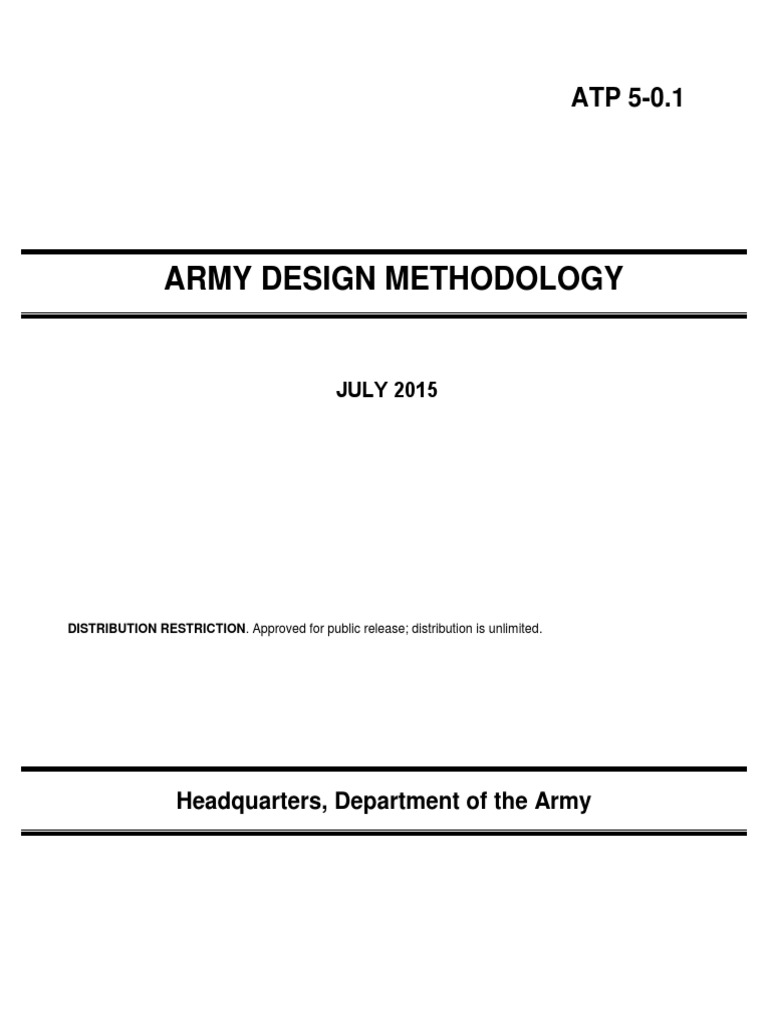 ATP 5-0.1 Army Design Methodology | PDF | Critical Thinking | System