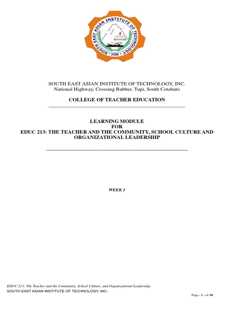 Educ 213 Prelim Module | PDF | Learning | Pedagogy