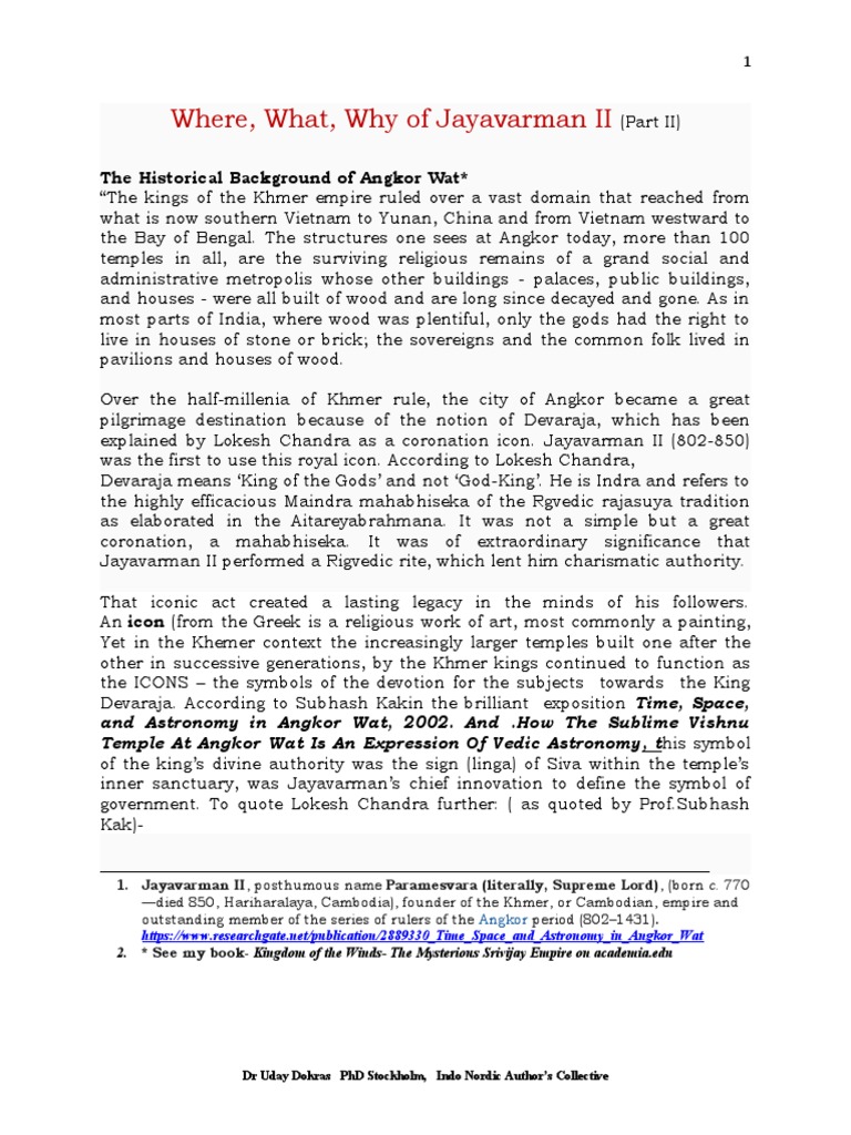 Jayavarman II Srivijaya Part II | PDF | Southeast Asia