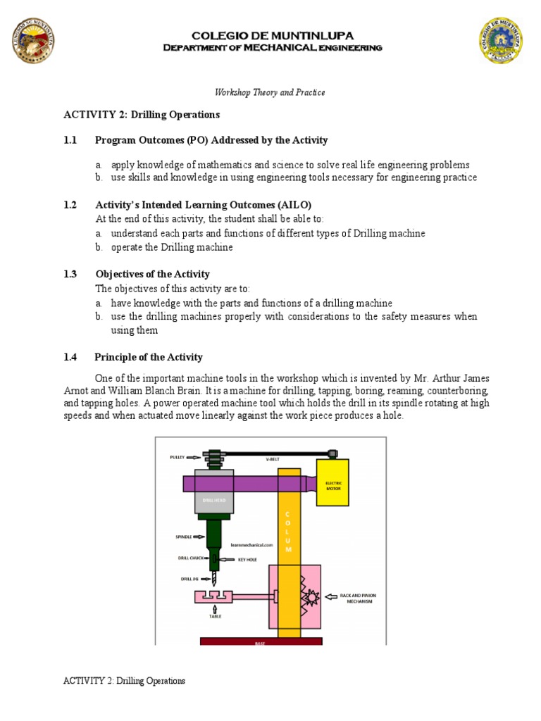 ACTIVITY 2 - Drilling Operations Aujja | PDF | Drill | Drilling