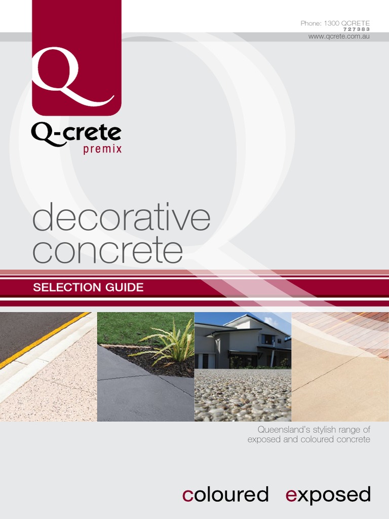 Decorative Concrete: Selection Guide | PDF | Concrete | Materials