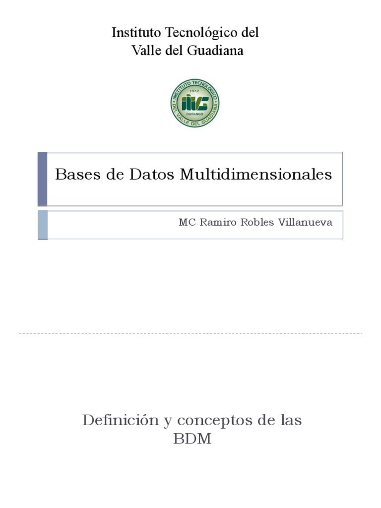 Bases de Datos Multidimensionales | PDF