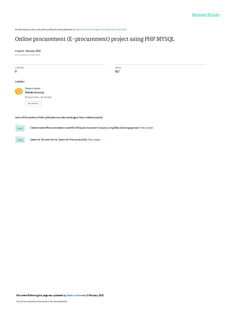 Online Procurement (E-Procurement) Project Using PHP MYSQL: February ...