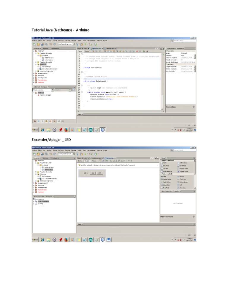Tutorial Java Arduino | PDF | Java (Programming Language) | Software