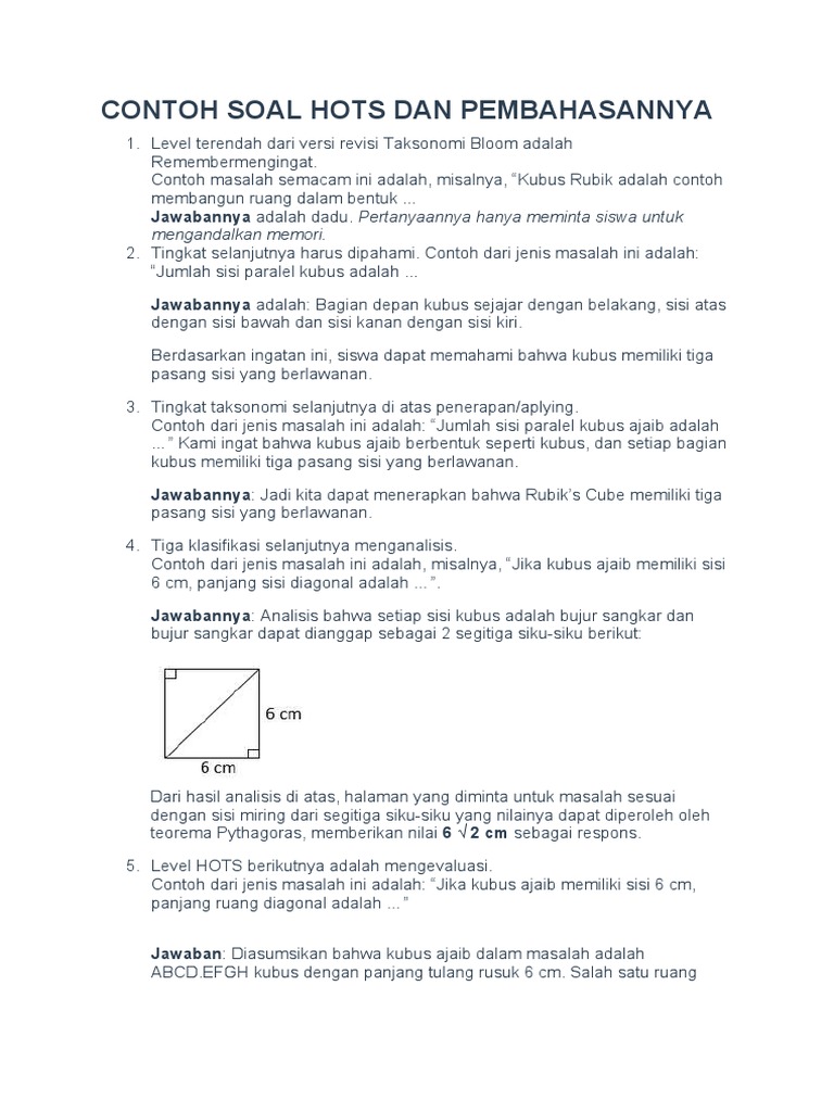 Contoh Soal Hots Dan Pembahasannya | PDF