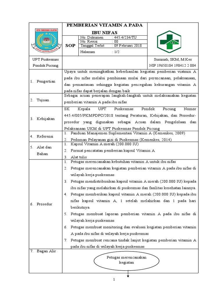 Sop Vit A Bufas | PDF