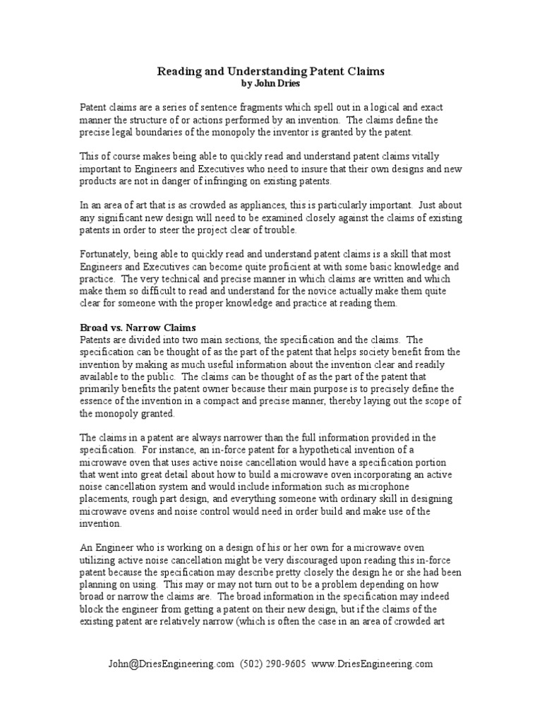 Interpreting Patent Claims | PDF | Patent Claim | Invention