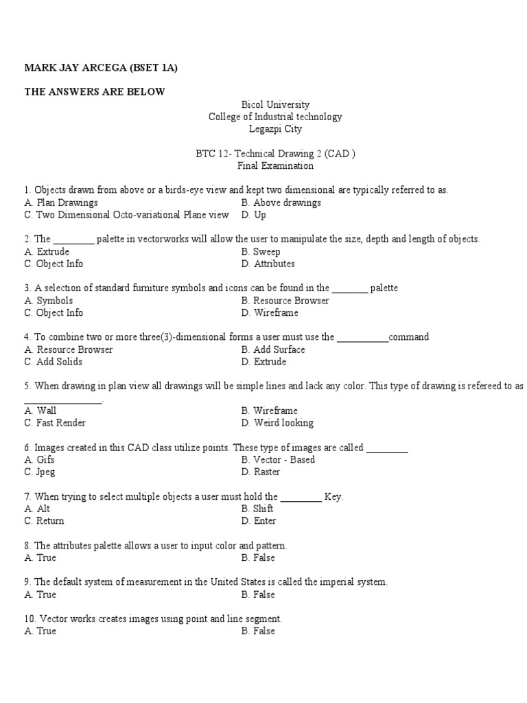 Cad Final (Mark Jay Arcega Bset 1a) | PDF | Shape | Circle
