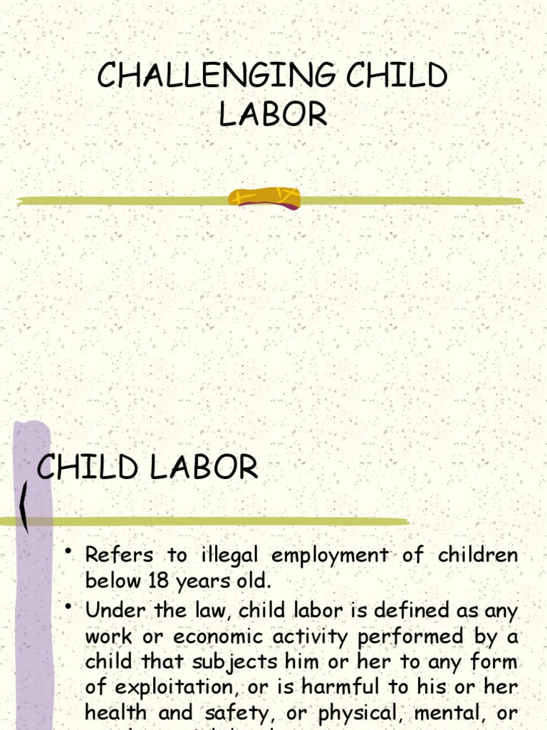 5 Challenging Child Labor | PDF | Child Labour | International Labour ...