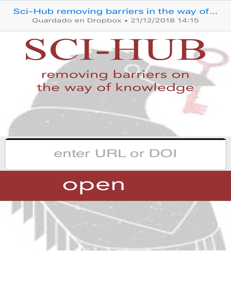 Sci-Hub Removing Barriers in The Way of Science | PDF