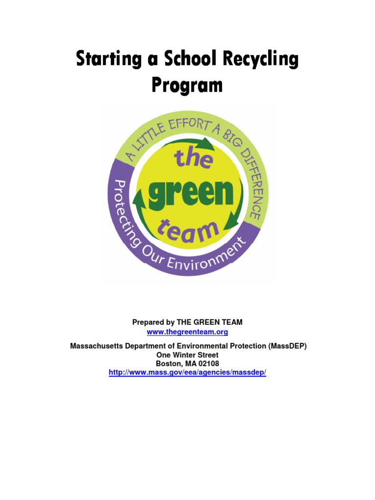 Starting A School Recycling Program | PDF | Recycling | Waste