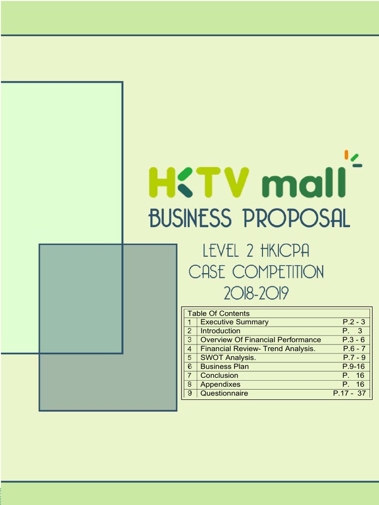 HKTVmall Proposal - S001 Proposal | PDF | Revenue | Retail