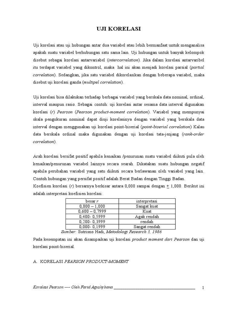 Uji Korelasi | PDF