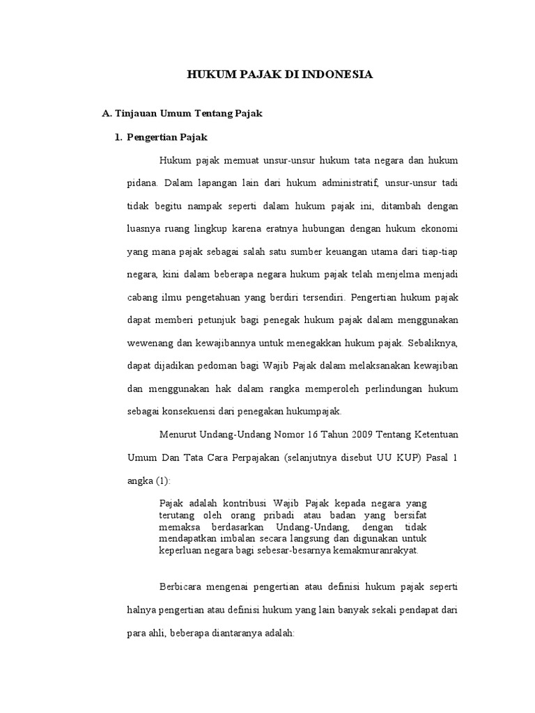 Hukum Pajak Di Indonesia | PDF