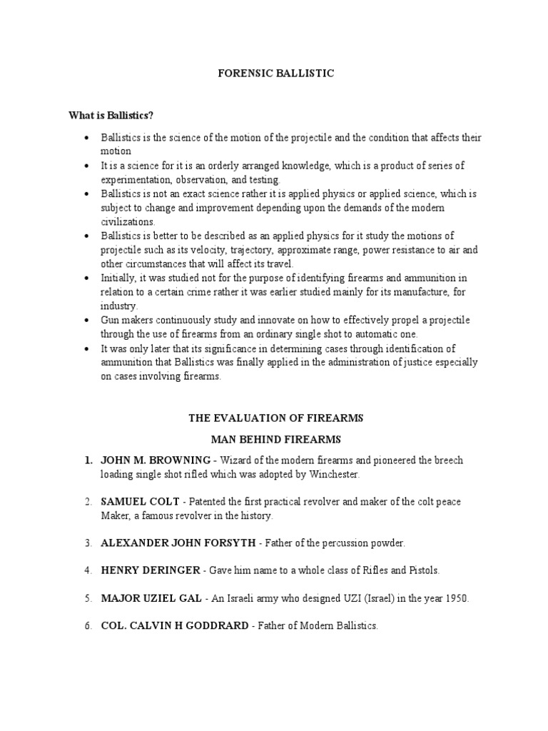 Forensic Ballistic | PDF | Gun Barrel | Firearms