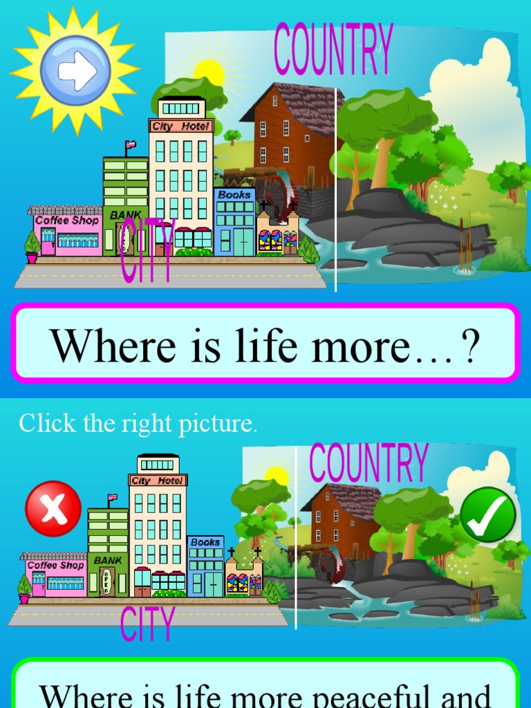 City Vs Countryside Life Where Is Life More CLT Communicative Language ...