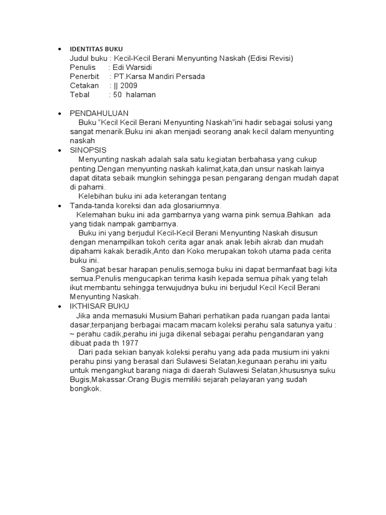 Identitas Buku | PDF