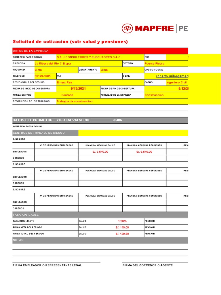 Solicitud SCTR | PDF | Pensión