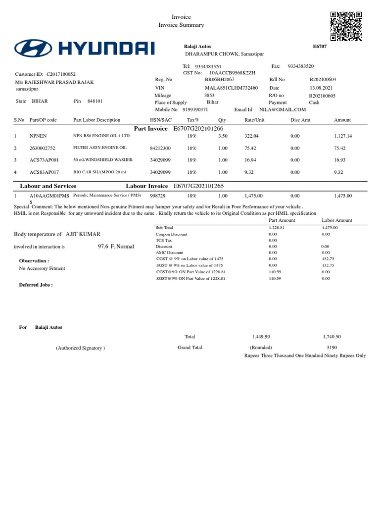 Billing Invoice Summary Report | PDF