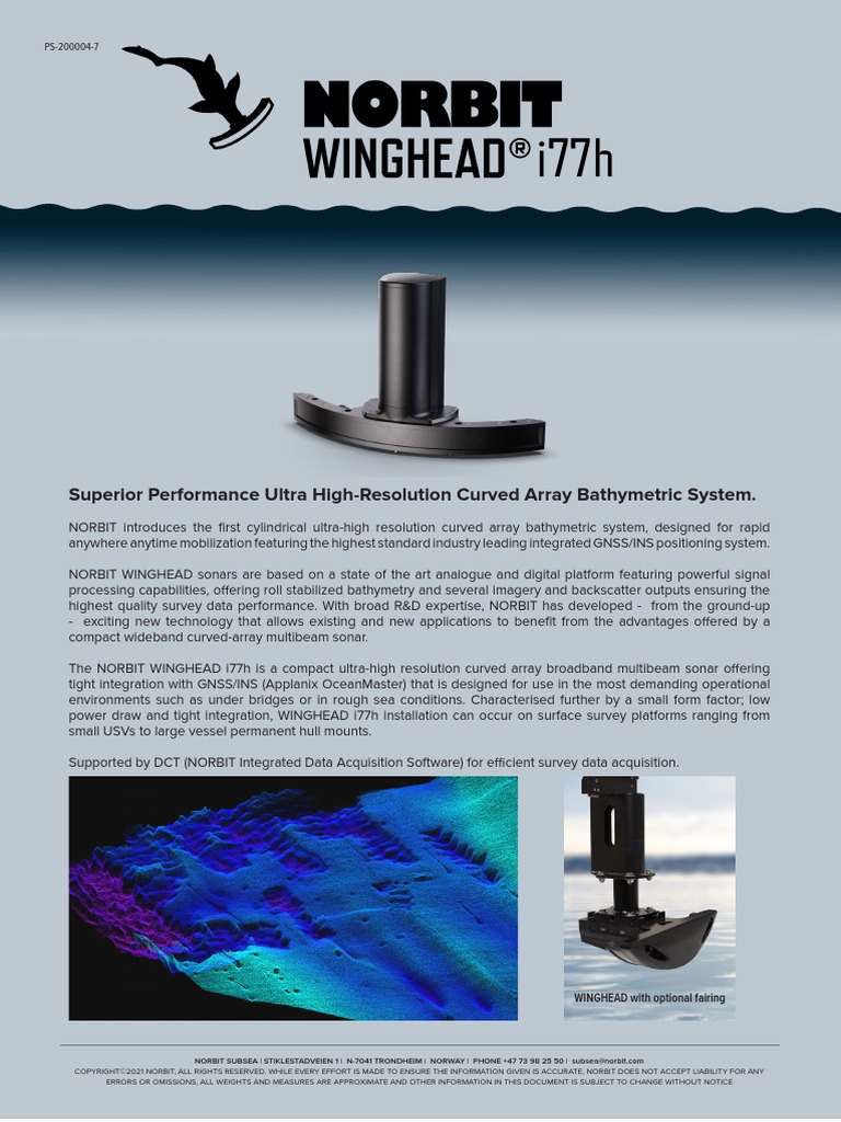 Norbit WINGHEAD-i77h Datasheet | Download Free PDF | Sonar | Inertial ...