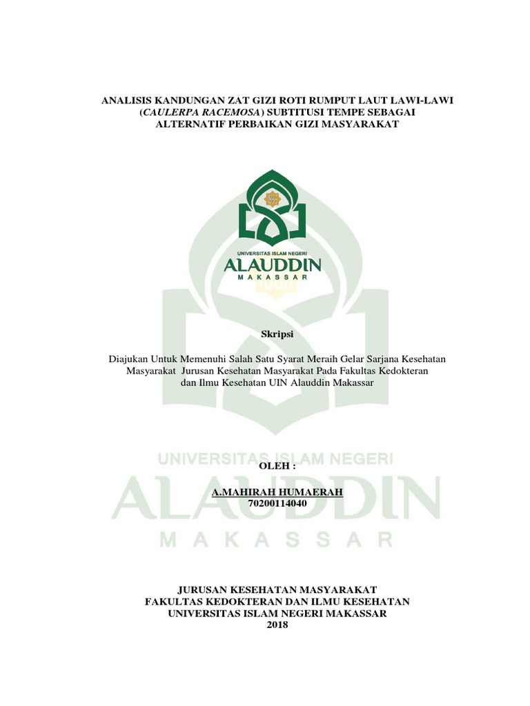 A. Mahirah Humaerah 70200114040 | PDF