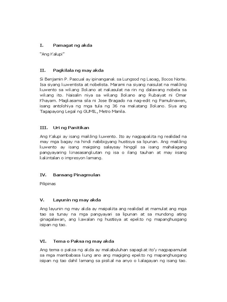 Ang Kalupi | PDF