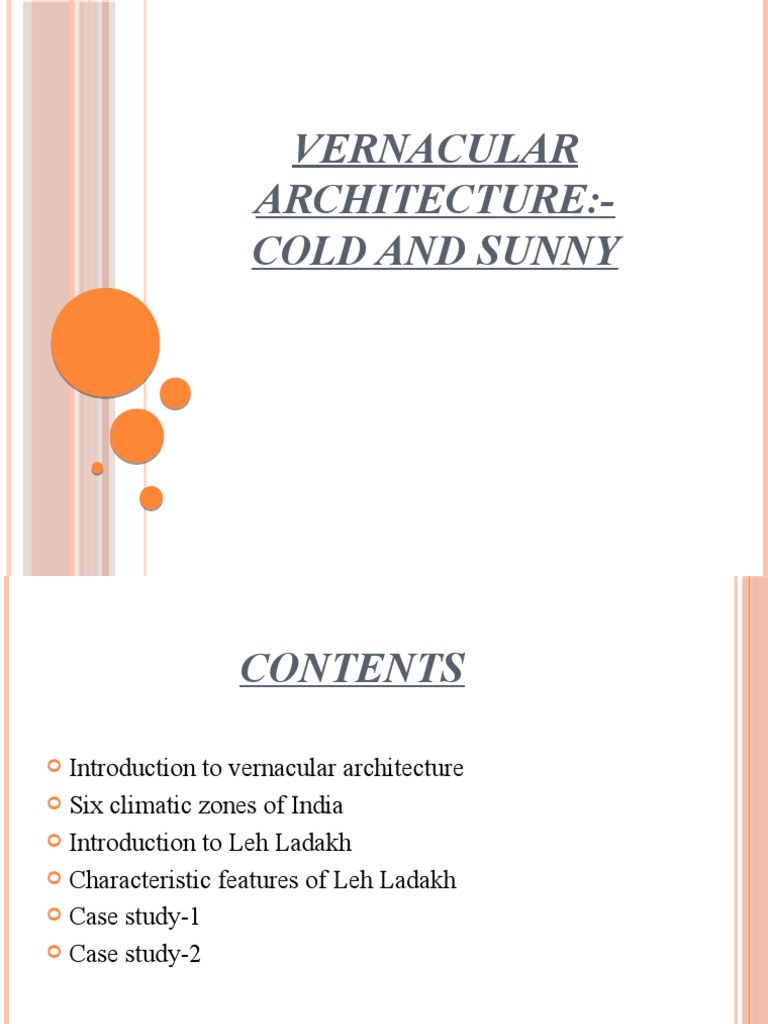 Cold & Sunny Climactic Zone Architecture | PDF | Nature | Architectural ...