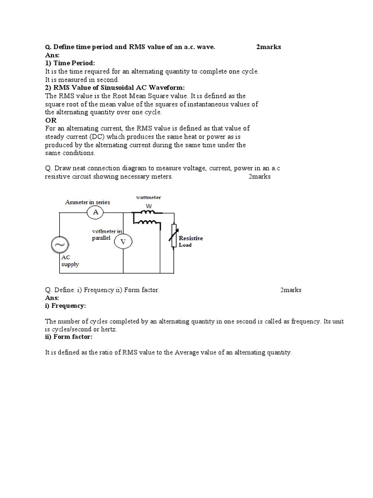 Chapter No.2 Ac Circuits | PDF | Root Mean Square | Alternating Current