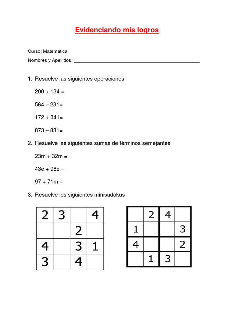 Evaluando Mis Logros | PDF