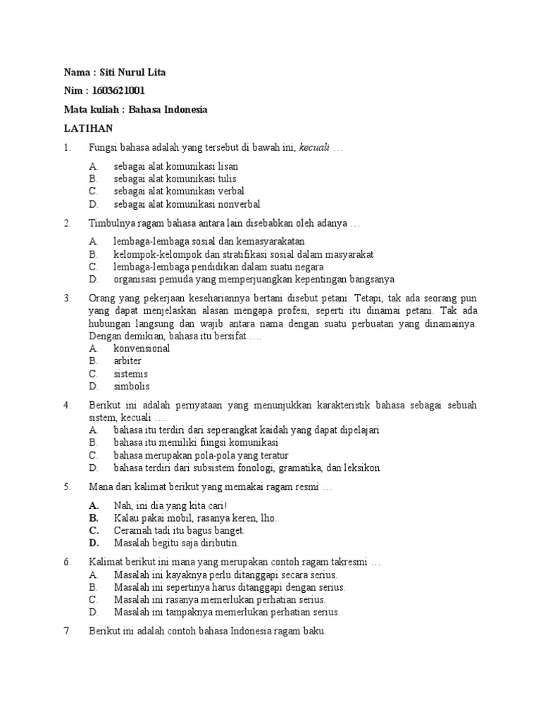 Siti Nurl Lita Ikor A | PDF