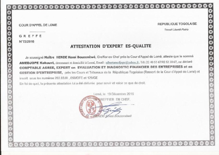 Attestation D'agrement | PDF
