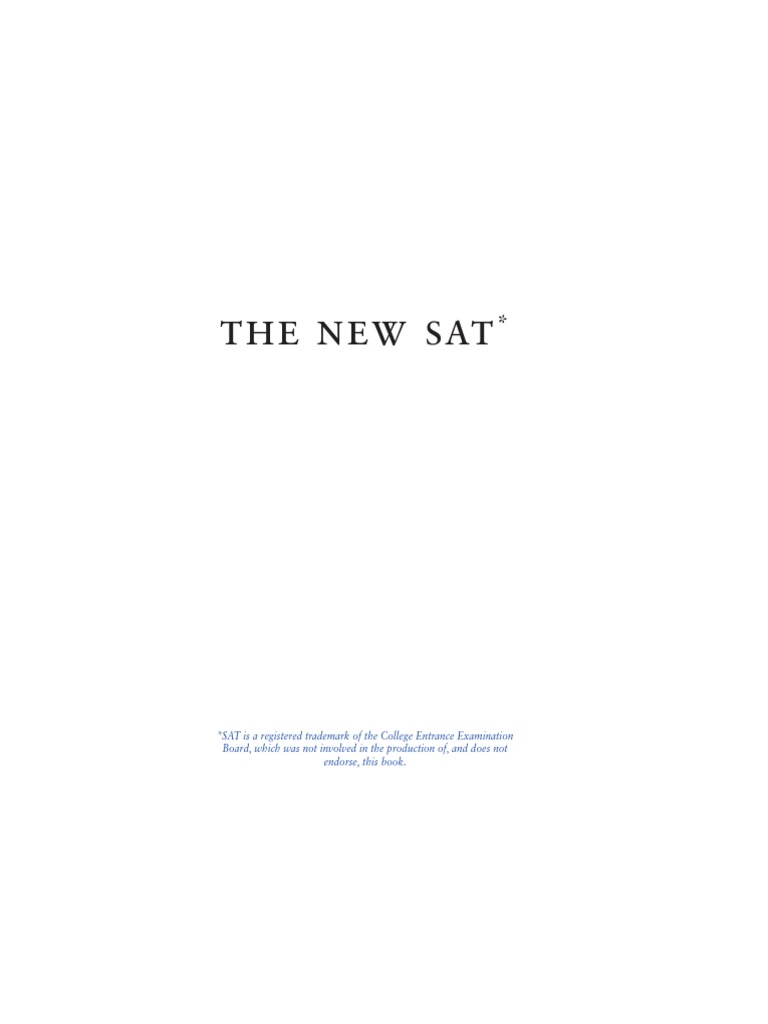New Sat Book | PDF | Sat | Test (Assessment)